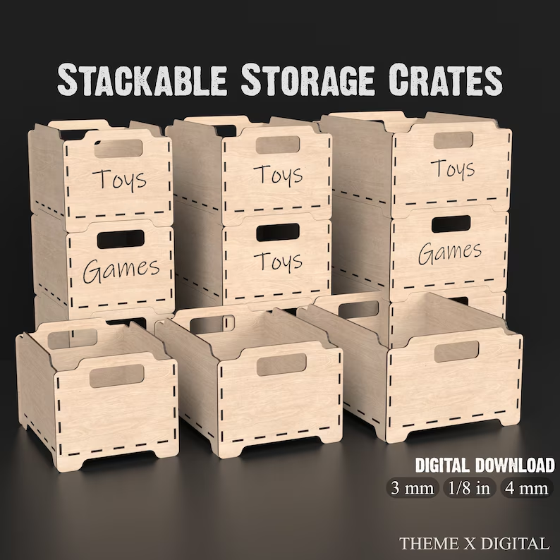 STACKABLE STORAGE CRATE – LEXIE WOOD ENTERPRISE